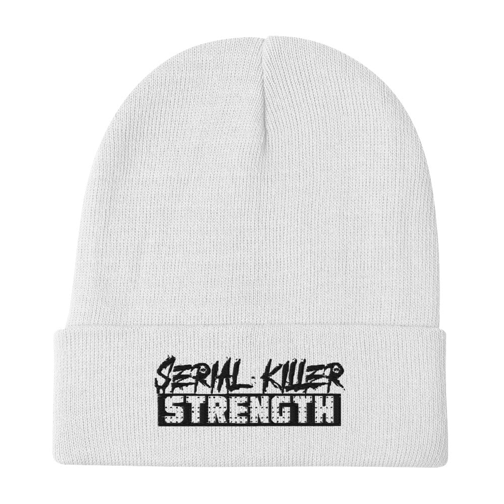 Serial Killer Strength Embroidered Beanie – StrongerGrip